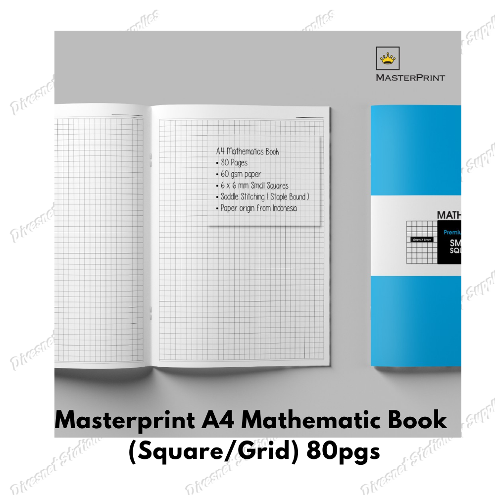 Masterprint A4 Mathematic Book ( Square / Grid ) 80pgs MMB-80