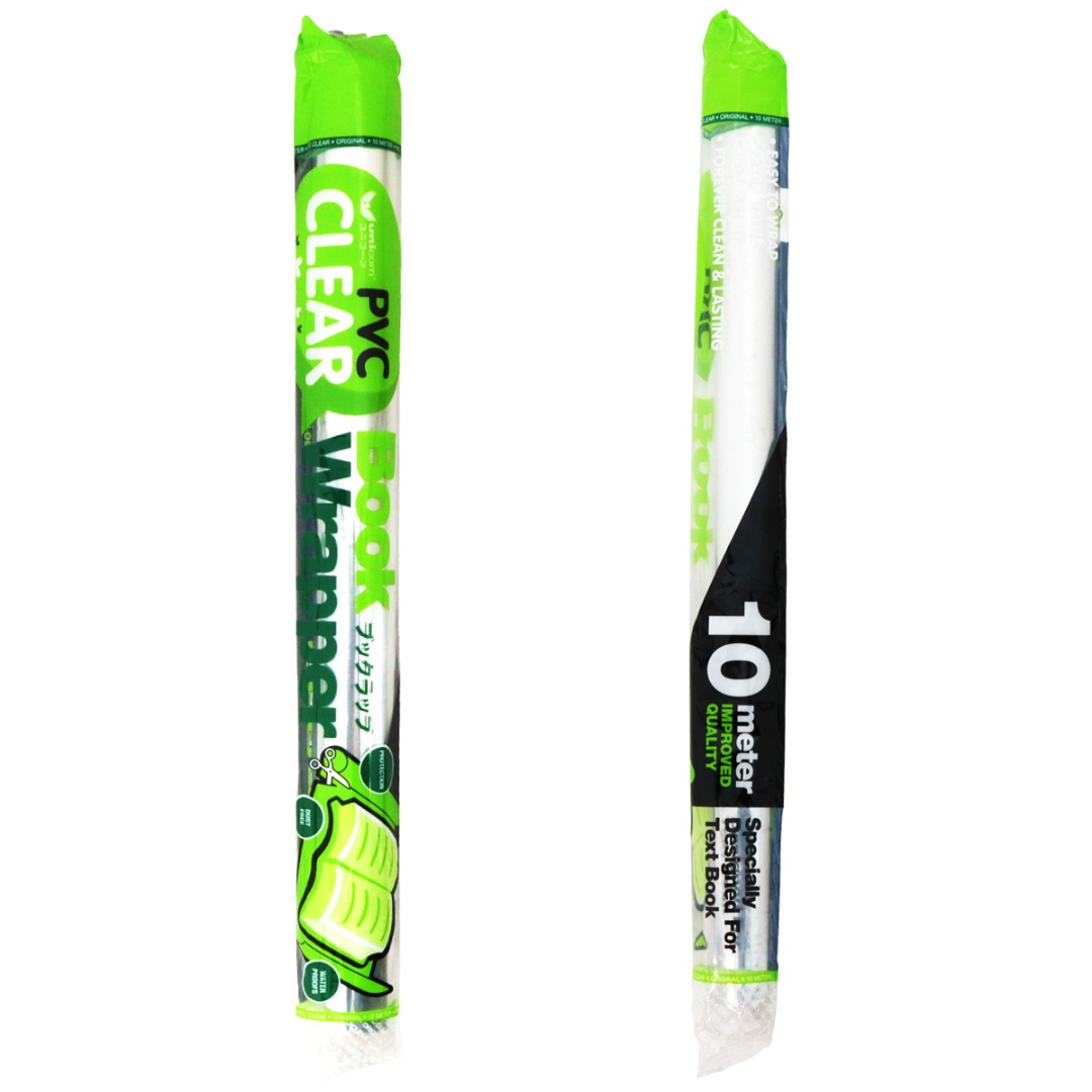 Unicorn PVC Clear Book Wrapper (340x5m/340x10m/450x5m/450x10m) 1 Roll ...