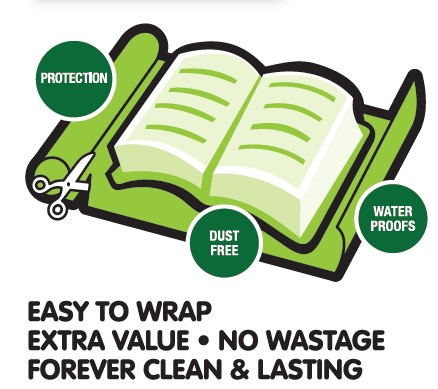 Unicorn PVC Clear Book Wrapper (340x5m/340x10m/450x5m/450x10m) 1 Roll ...