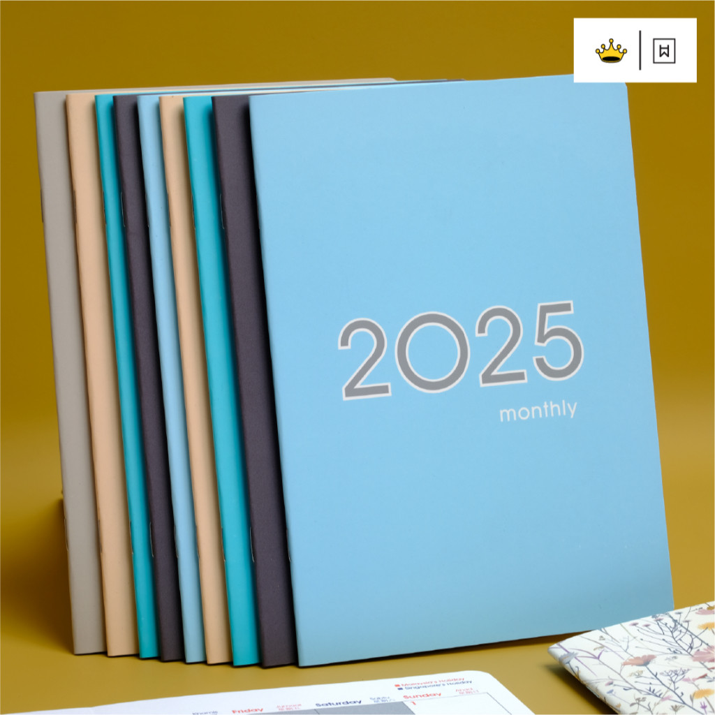 Monthly View Planner 2025 A5/B5 Staple Stitching Handwriting Divesnet ...