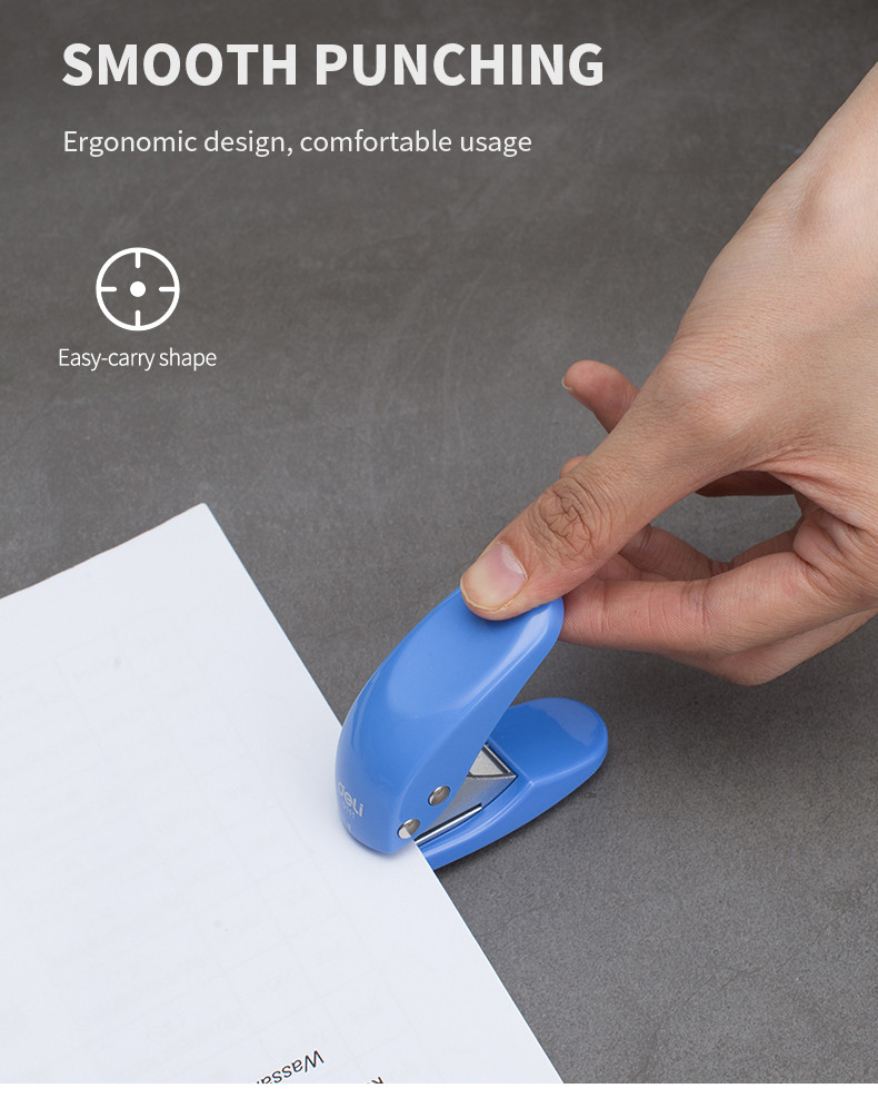 Deli One Hole Paper Punch 6mm 10 Sheets Divesnet Penebuk Lubang Kertas ...