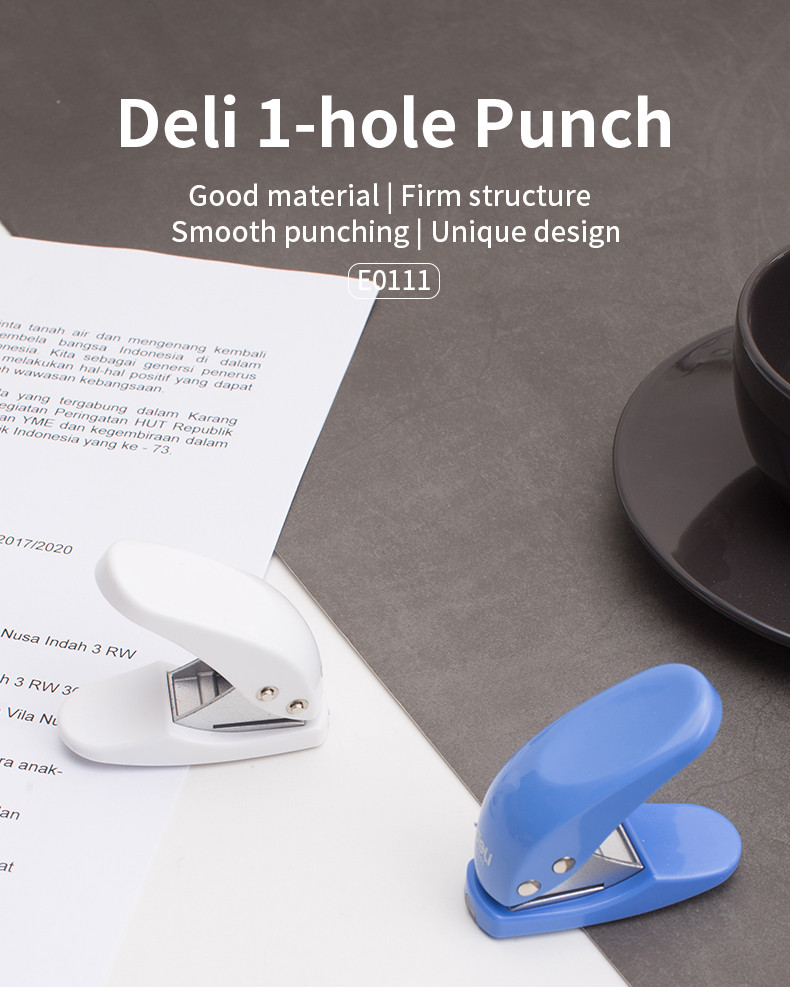 Deli One Hole Paper Punch 6mm 10 Sheets Divesnet Penebuk Lubang Kertas ...