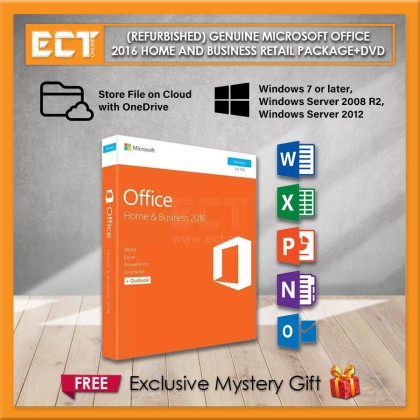(Refurbished) Genuine Microsoft Office 2016 Home and Business Retail ...
