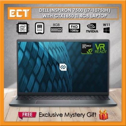 Dell Inspiron 15 (7500) Laptop (i7-10750H 5.0Ghz,512GB SSD,8GB,15.6"FHD ...