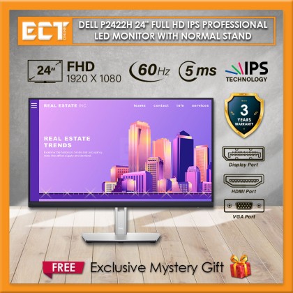 Dell P2422H 24" Full HD 1920 x 1080 IPS Professional LED Monitor (HDMI ...