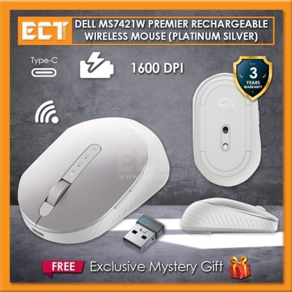 Dell MS7421W Premier Rechargeable Wireless Mouse with 1600 Dpi ...