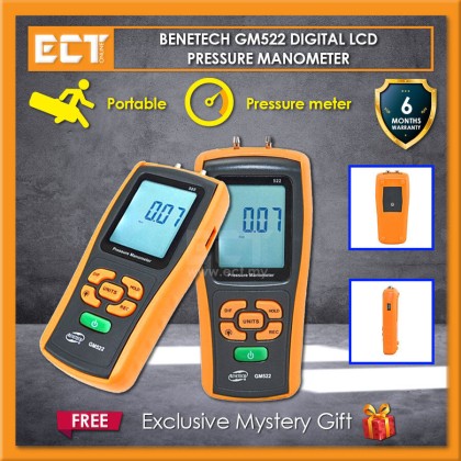 Benetech GM522 Professional Digital LCD Display Pressure Manometer ...