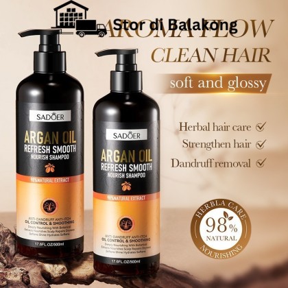 Sadoer Argan Oil Anti Dandruff Anti Itch Hair Shampoo 500ml 98% Argan ...