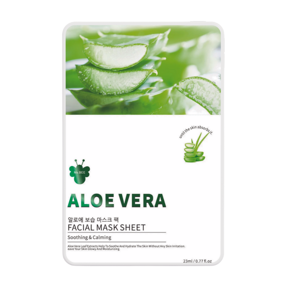 Ms. Bee Natural Essence Facial Mask Masker Muka Melembapkan Kulit-Aloe ...