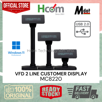 MDOT VFD 2 Line Customer Display MC8220 (USB) | Malaysia Notable Point ...