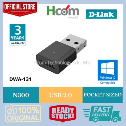 D-Link Wireless N 300mbps USB Mini Wifi Adapter DWA-131 As Decktop ...