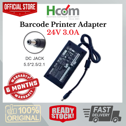 Barcode Printer Adapter 24V 3.0A | Malaysia Notable Point of Sales (POS ...
