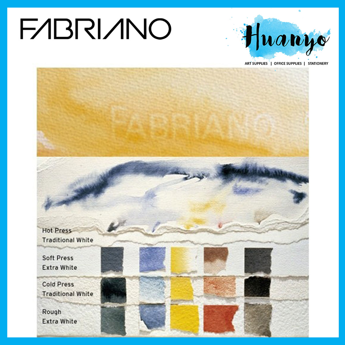 Fabriano Watercolour Paper A4/A3 Pack Artist Acquarello 25% Cotton Cold ...