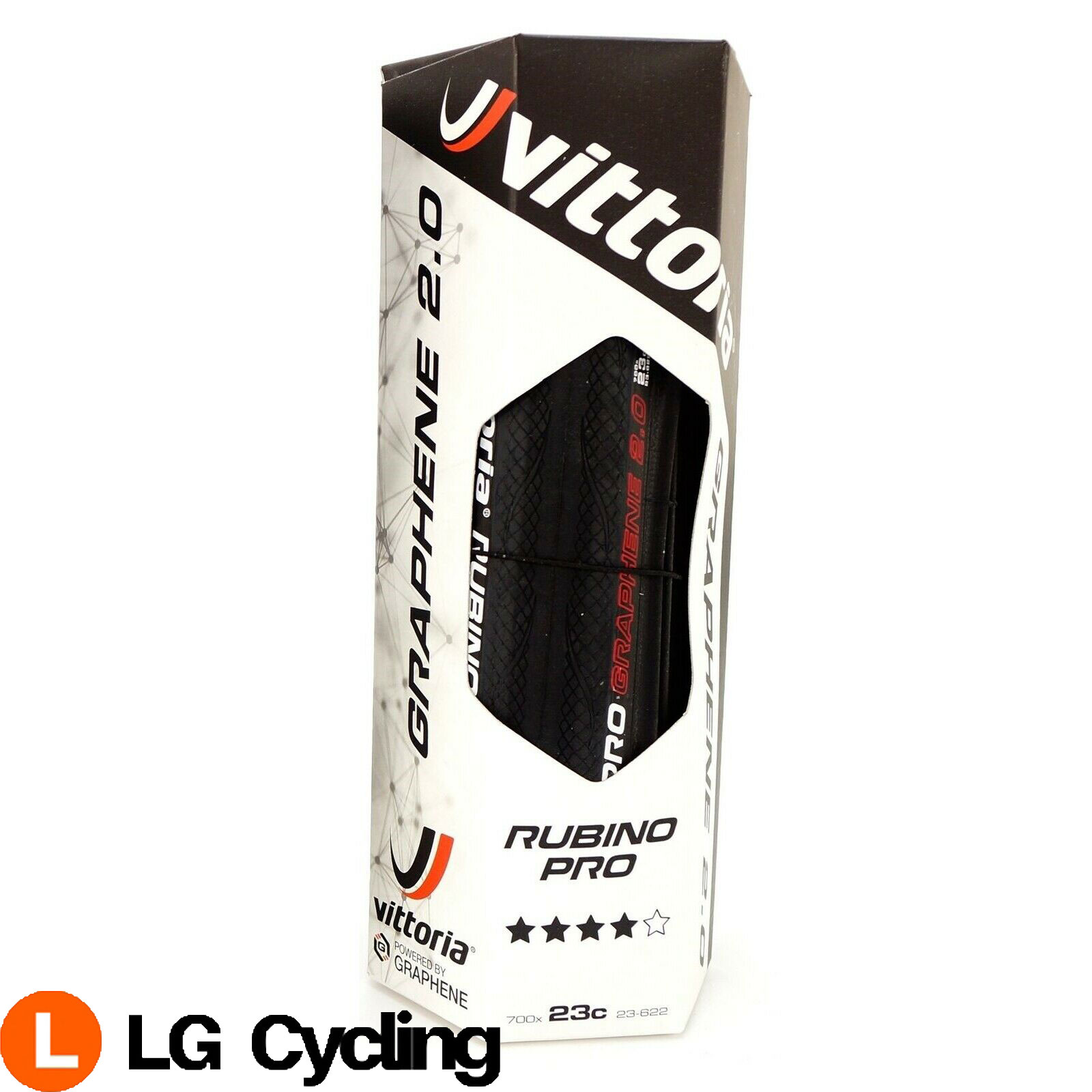 Vittoria Rubino Pro Graphene G2.0 Road Bike Clincher Tyre Full Black