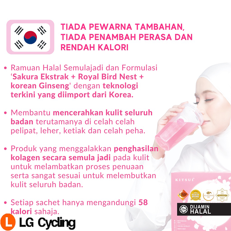 Kitsui Glow Sakura Royal Bird's Nest, Sakura Extract Korean Ginseng 15g ...