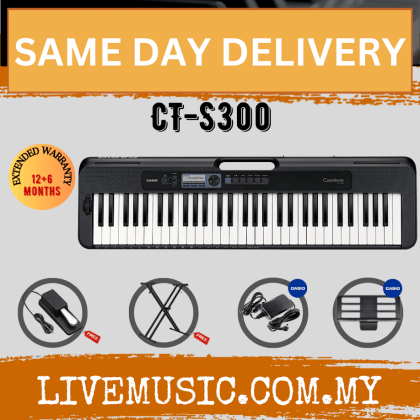 CASIO CT-S300 61-Keys Casiotone Keyboard with Keyboard Stand, Keyboard ...