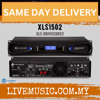 Crown XLS1502 2-channel Power Amplifier, 300W @ 8Ω ( XLS 1502 / XLS ...