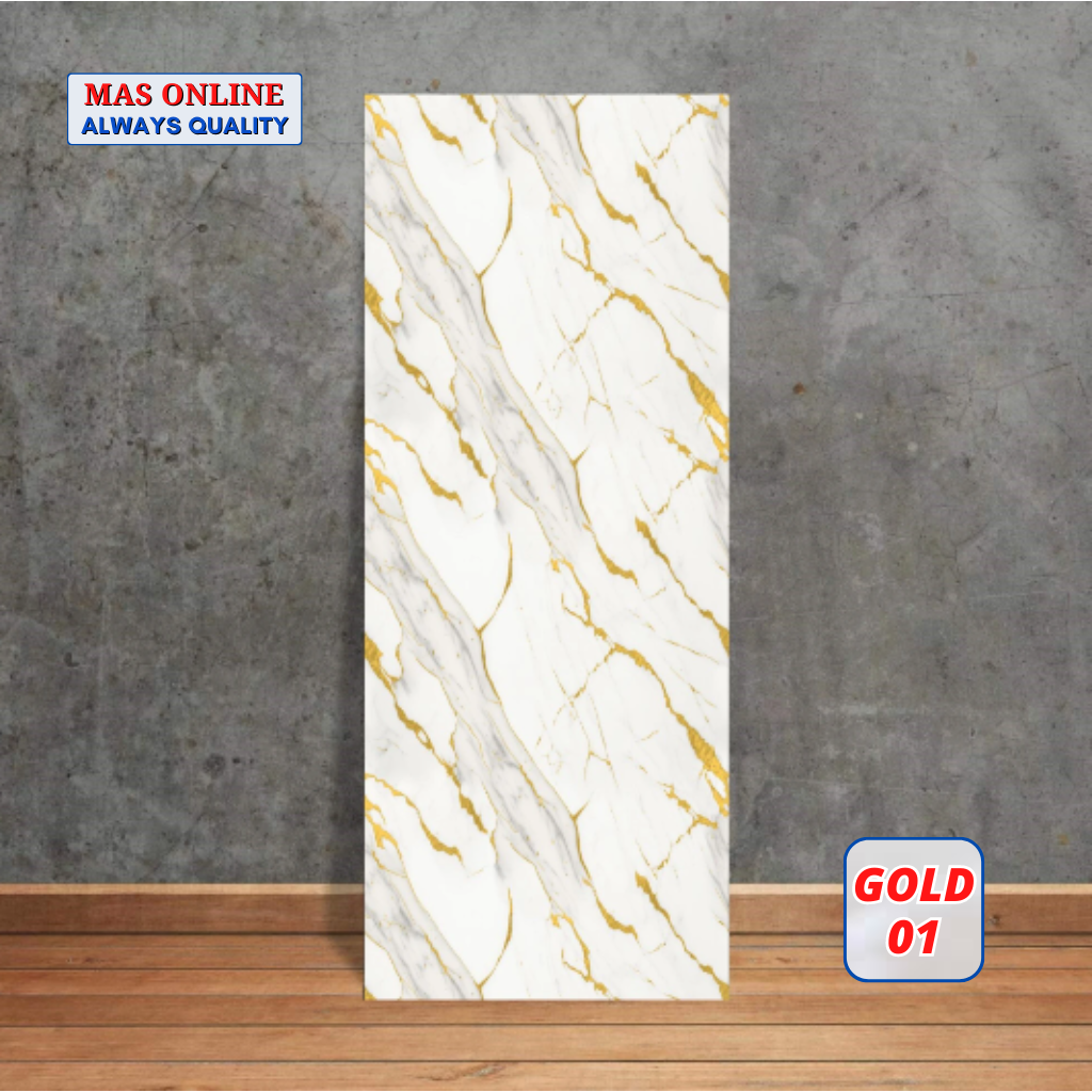 (GOLD01) UV Board Marble effect (1.22meter x 3meter x 3mm THK) | Fluted ...