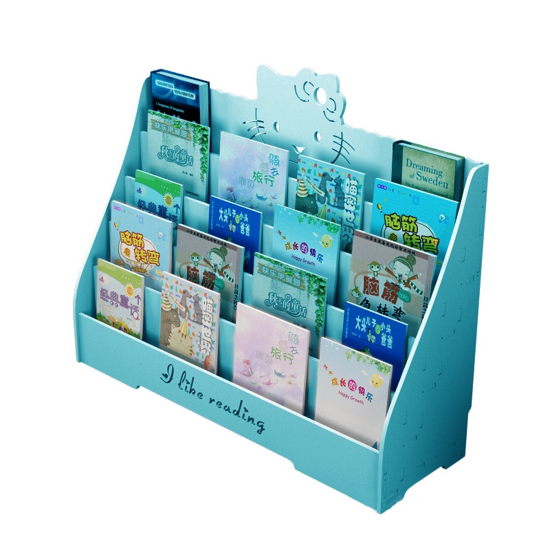 Kitty design creative bookshelf children story books storage rack ...