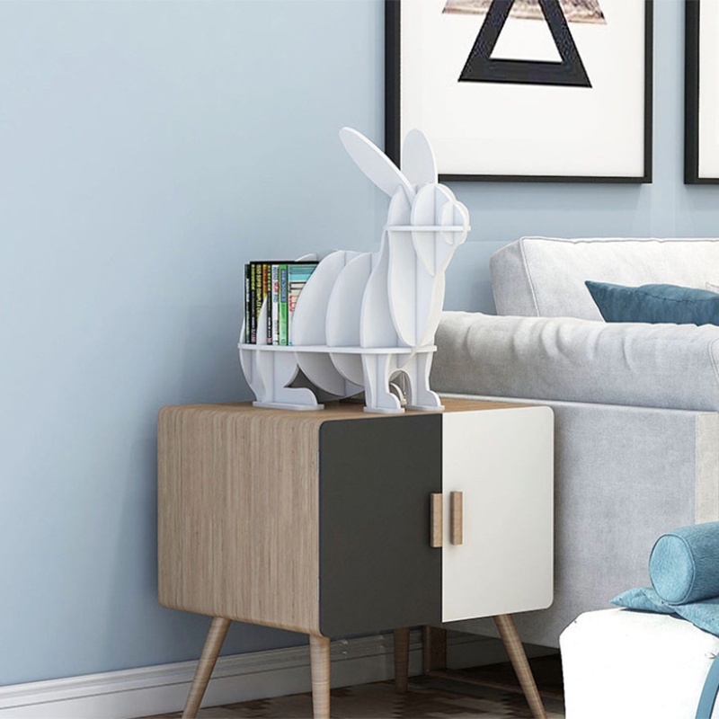 Rabbit modeling book rack cute creative storage rack childrens bedroom ...