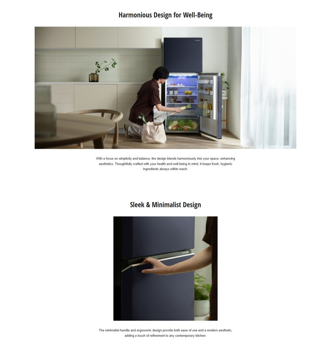 Panasonic 395L 2 Door Inverter Refrigerator NR-TL381BWAM (Dark Navy ...