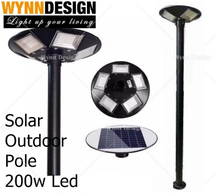 Wynn Design [200w With 3 Meter High Pole Solar Led Sensor] Outdoor High ...