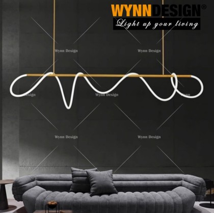 Wynn Design 120cm/150cm Gold/Black Hanging Lamp Modern Black Linear ...