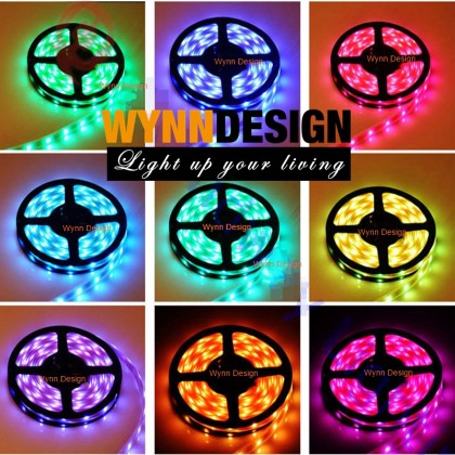 Wynn Design [12V 2835 RGB SMD LED STRIP] 5 meter LED Strip Light Non ...