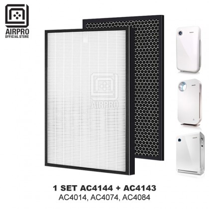 AIRPRO Philips AC4144 + AC4143 Air Purifier Filter HEPA H12 for AC4014 ...