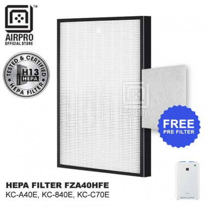 AIRPRO Sharp FZA40HFE Air Purifier Filter HEPA for KC-A40E , KC-840E ...