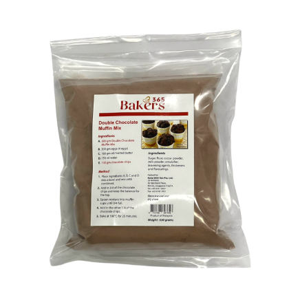 BAKERS 365 DOUBLE CHOCOLATE MUFFIN MIX 630G | Baking Items Supply ...