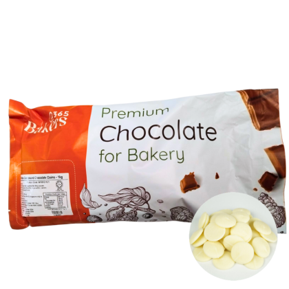 Bakers 365 White Compound Chocolate Coin 1KG | Baking Items Supply ...
