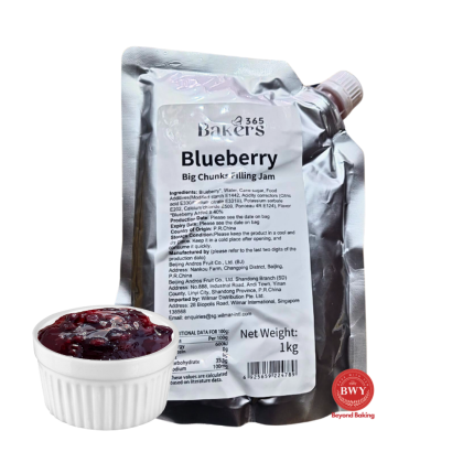 BAKERS 365 BLUEBERRY BIG CHUNKS FILLING JAM 40% 1KG | Baking Items ...