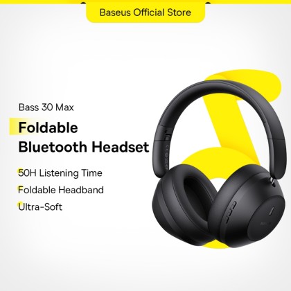 Baseus Bass 30 Max Bluetooth Headphone V5.3 Connectivity -30dB Passive ...