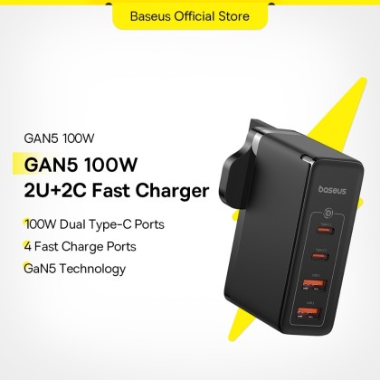 Baseus GaN5 Pro 100W Fast Charger 2C+2U For Phone Laptop | Baseus MY ...