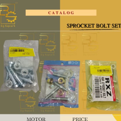 SPROCKET BOLT SKRU MOTOR SET | BS MOTORCYCLE PARTS SUPPLY SDN BHD