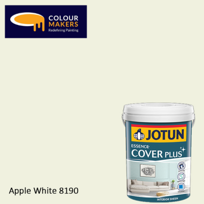 JOTUN ESSENCE COVER PLUS SHEEN 8190 APPLE WHITE | Colour Makers Paints ...