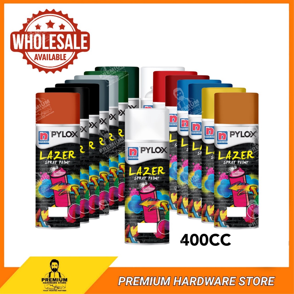 Pylox Logo Nippon Pylox Spray Paint Solid Colours Orange Red 14