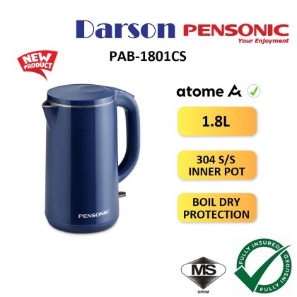 NEW Pensonic Electric Jug Kettle Stainless Steel 1.8L Cerek Elektrik ...