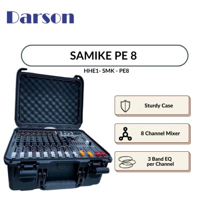 SAMIKE PE8 Professional Audio Mixer Console with Bluetooth & USB ...