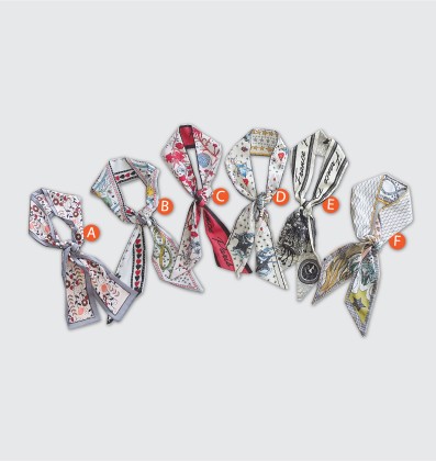 [ LOCAL READY STOCK ] Premium Silk Twilly Scarf (RANDOM DESIGN) [ B0374 ...