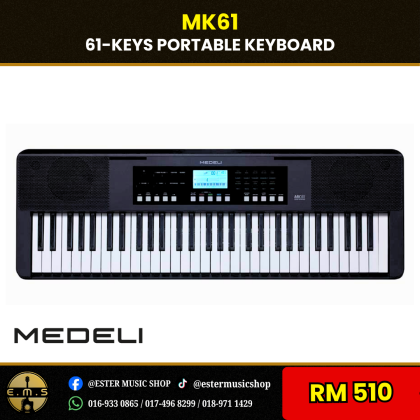 Medeli MK61 Millenium Series 61-Key Portable Keyboard | Ester Music Shop