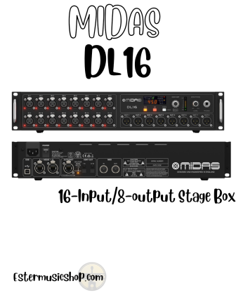 Midas DL16 16-Input/8-output Stage Box | Ester Music Shop