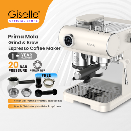 Giselle 20Bar Professional Espresso Coffee Machine with Built-in ...