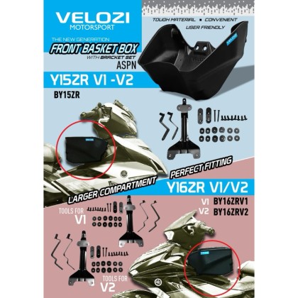 YAMAHA Y15 V1 /V2 Y16 V1 V2(ABS) PVC BASKET BAKUL WITH BRACKET ASSY ...
