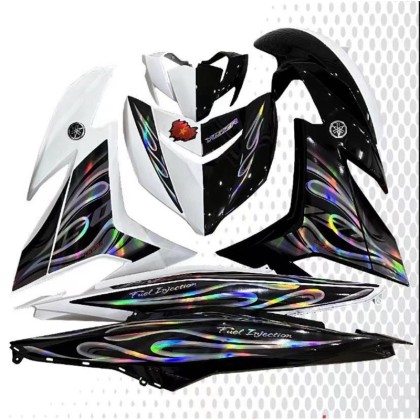 MAGIC BOY Y15 V2 COVER SET API WHITE RAINBOW-BLACK WHITE BODY COVER SET ...