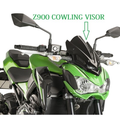 Kawasaki Z900 Cowling Visor Windshield Modified Front PUIG Design | GT ...