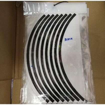 MOTORCYCLE RIM STICKER SET (BLACK) | GT Speed Bike Sdn Bhd
