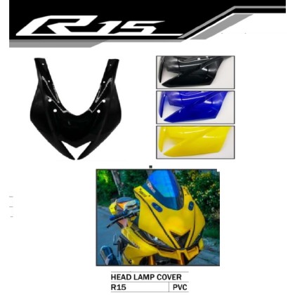 YAMAHA R15 V3 HEAD LAMP COVER PVC PNP COVERING | GT Speed Bike Sdn Bhd