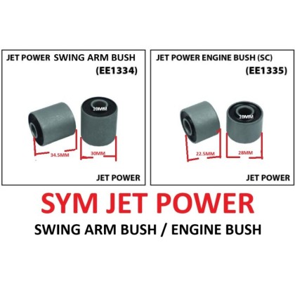 SYM JET POER CRANKCASE SWING ARM BUSH / ENGINE BUSH SET (2PCS) -BY ...